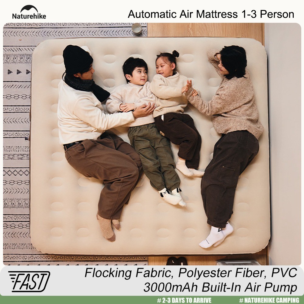 Naturehike Automatic Air Mattress 1-3 Person Thickened Home Built in ...