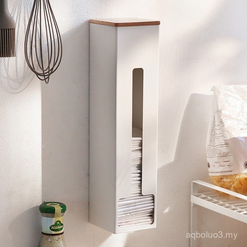 Kitchen Garbage Bag d Storage Box Wall-Mounted Plastic Bag Collection ...