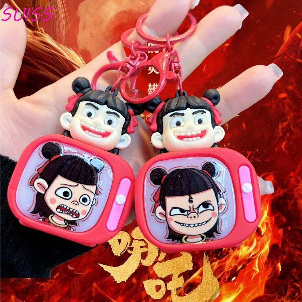 SUISS Ne Zha Flashing Keyring, Luminous Flashing Anime Movies NeZha 2 ...