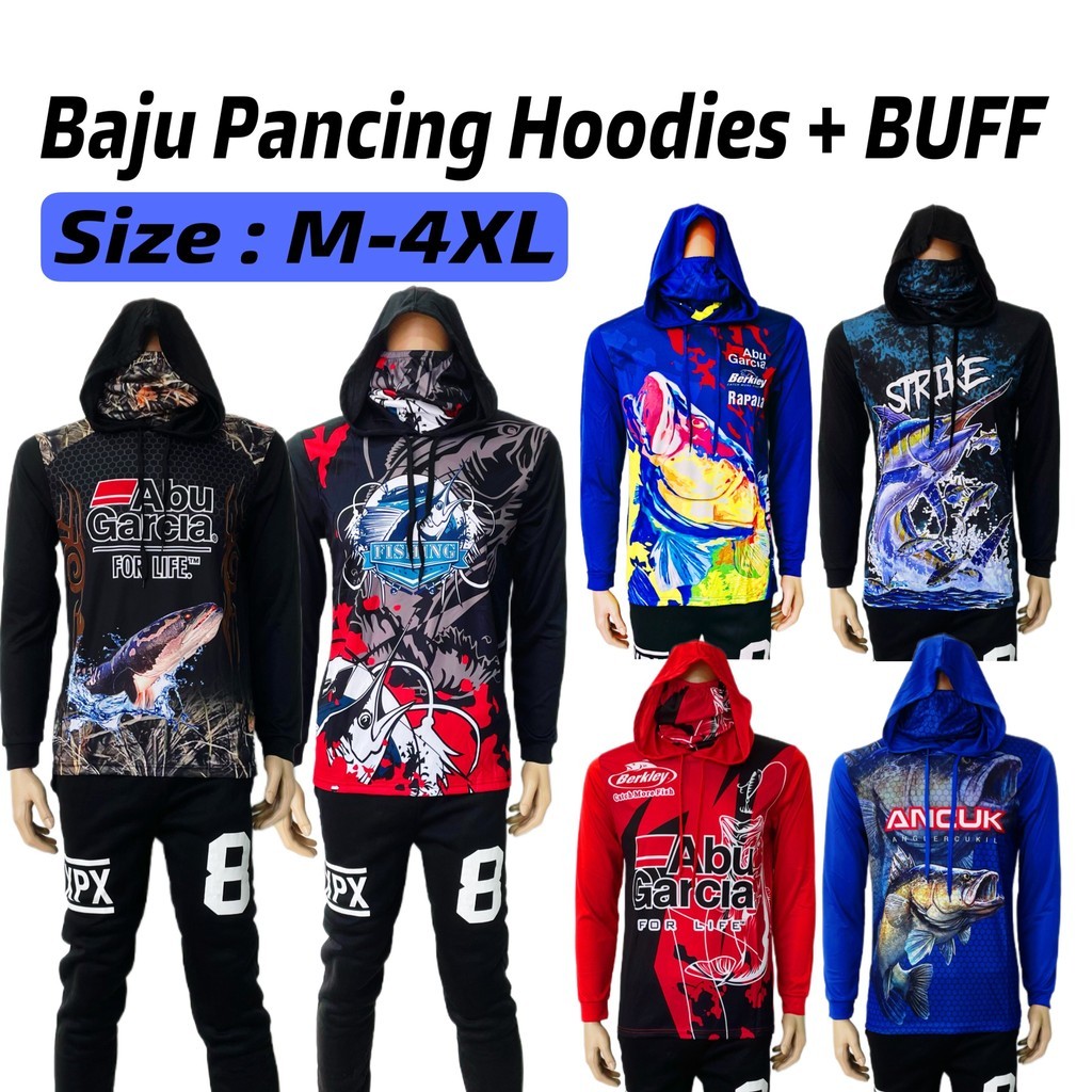 NCH Baju Pancing Hoodies Topeng Muka Fishing Shirt Baju Casting Baju ...