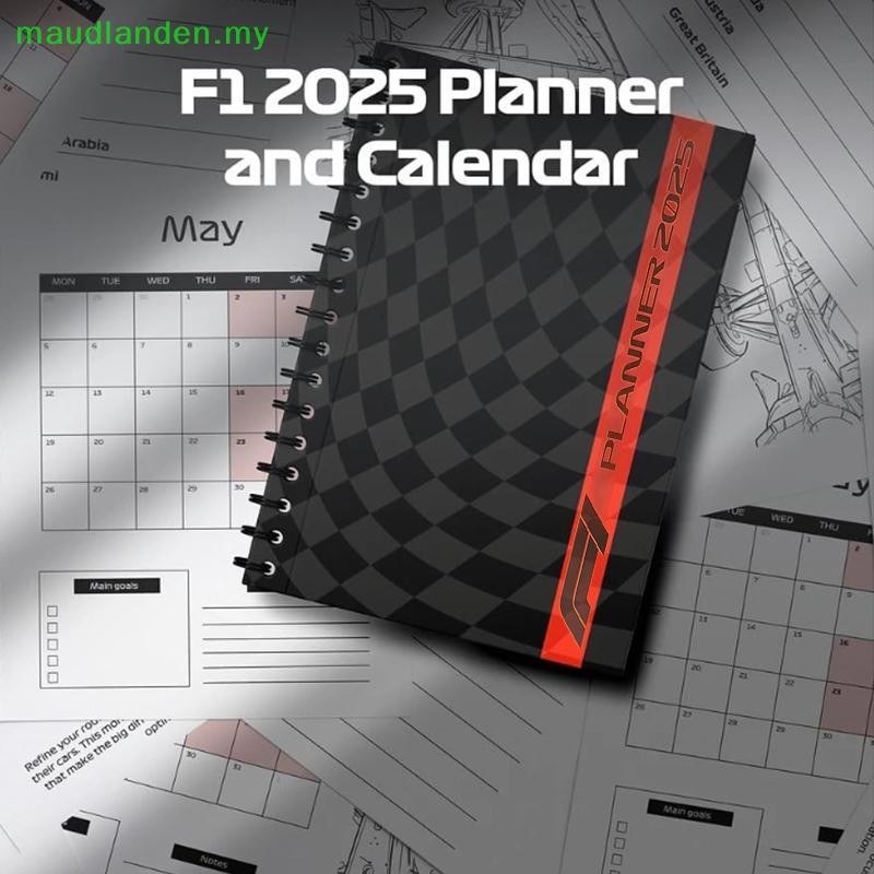 maudlanden F1 2025 Planner And Calendar, Planner With F1 Track Design ...