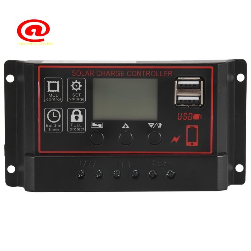 Solar Charge Controller Solar Panel Controller 12V 24V LCD Display ...
