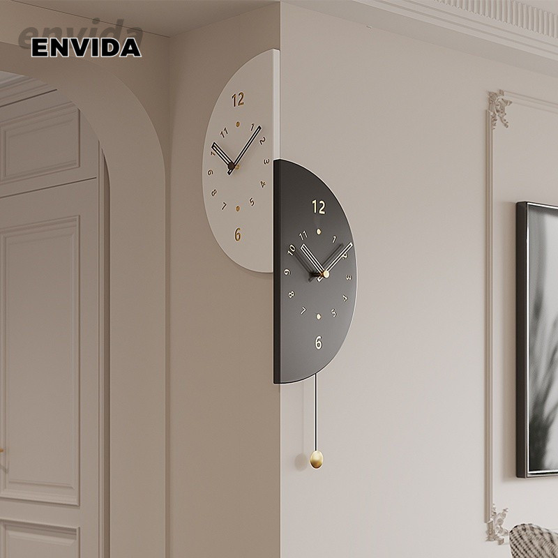Living Room Corner Double-Sided Wall Clock Modern Minimalist Home ...