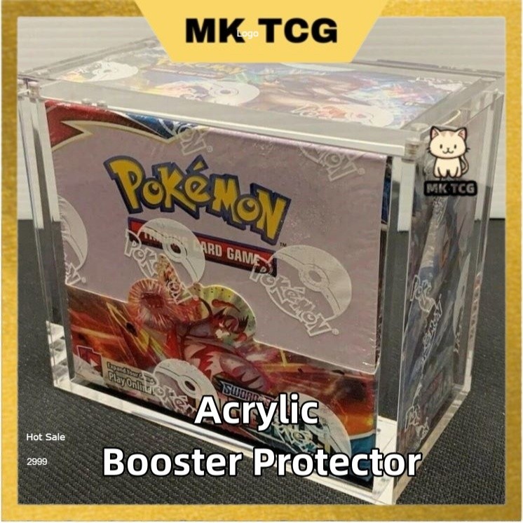 Mk Tcg Acrylic Pokemon Booster Box Plastic Protector Pokemon Elite ...