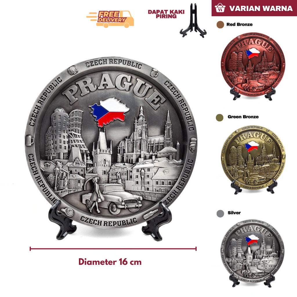 Prague Display Plate Souvenirs souvenirs from Czech Countries | Shopee ...
