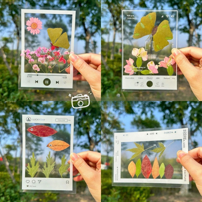 Bookmark Handmade DIY Homemade Photo Frame Series Embossed Plant ...
