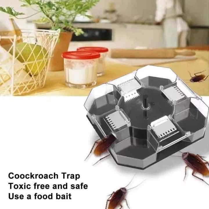 Reuseable Cockroach Trap Bait Box Non-Toxic Insect Killer Catcher ...