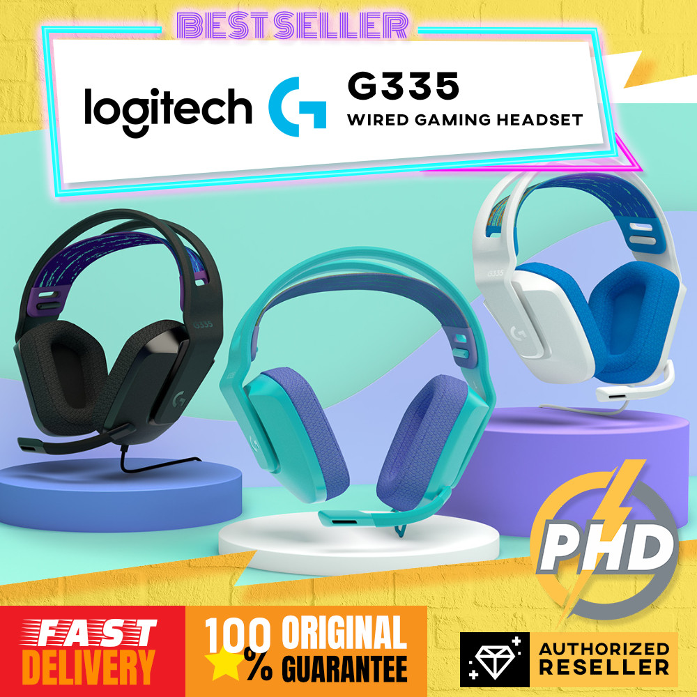 Logitech G335 Wired Gaming Headset, with Microphone, 3.5mm Audio Jack ...