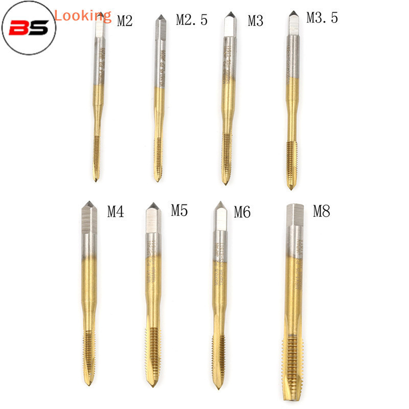 BS M2/M2.5/M3/M3.5/M4/M5/M6/M8 HSS Metric Straight Flute Thread Screw ...