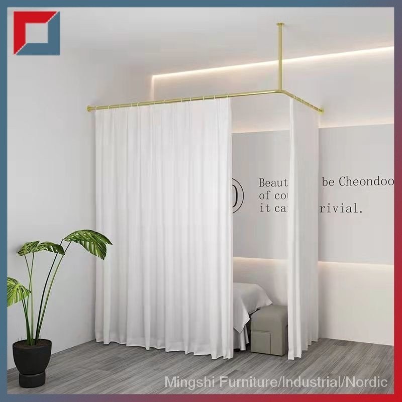 Customized U-shaped L-shaped iron curtains for beauty salon screen ...