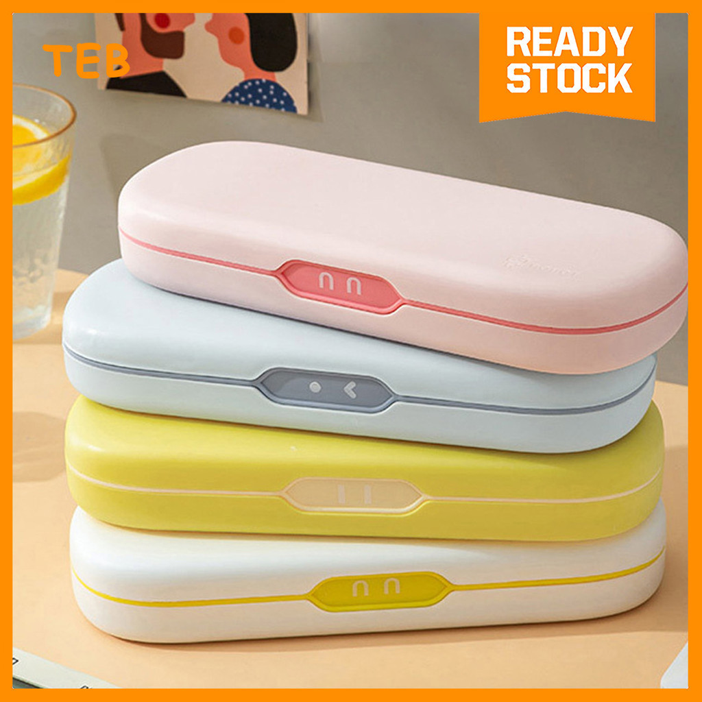 [TEB] 1 Pcs Simple And Clean Plain Color Hard Pencil Pen Storage Box ...