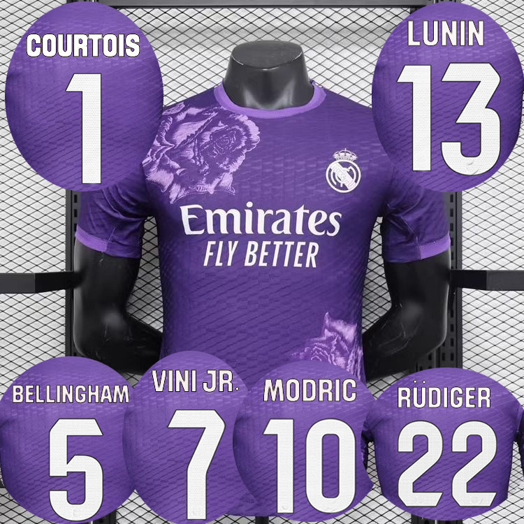 2425 Special Edition Football clothes Courtois Lunin # 5 Bellingham # 7 ...