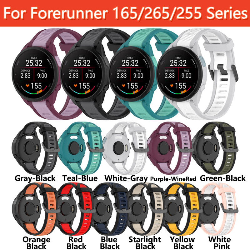 18 / 20 / 22mm Watch Strap For Garmin Forerunner 165 / 165 Music 265 ...