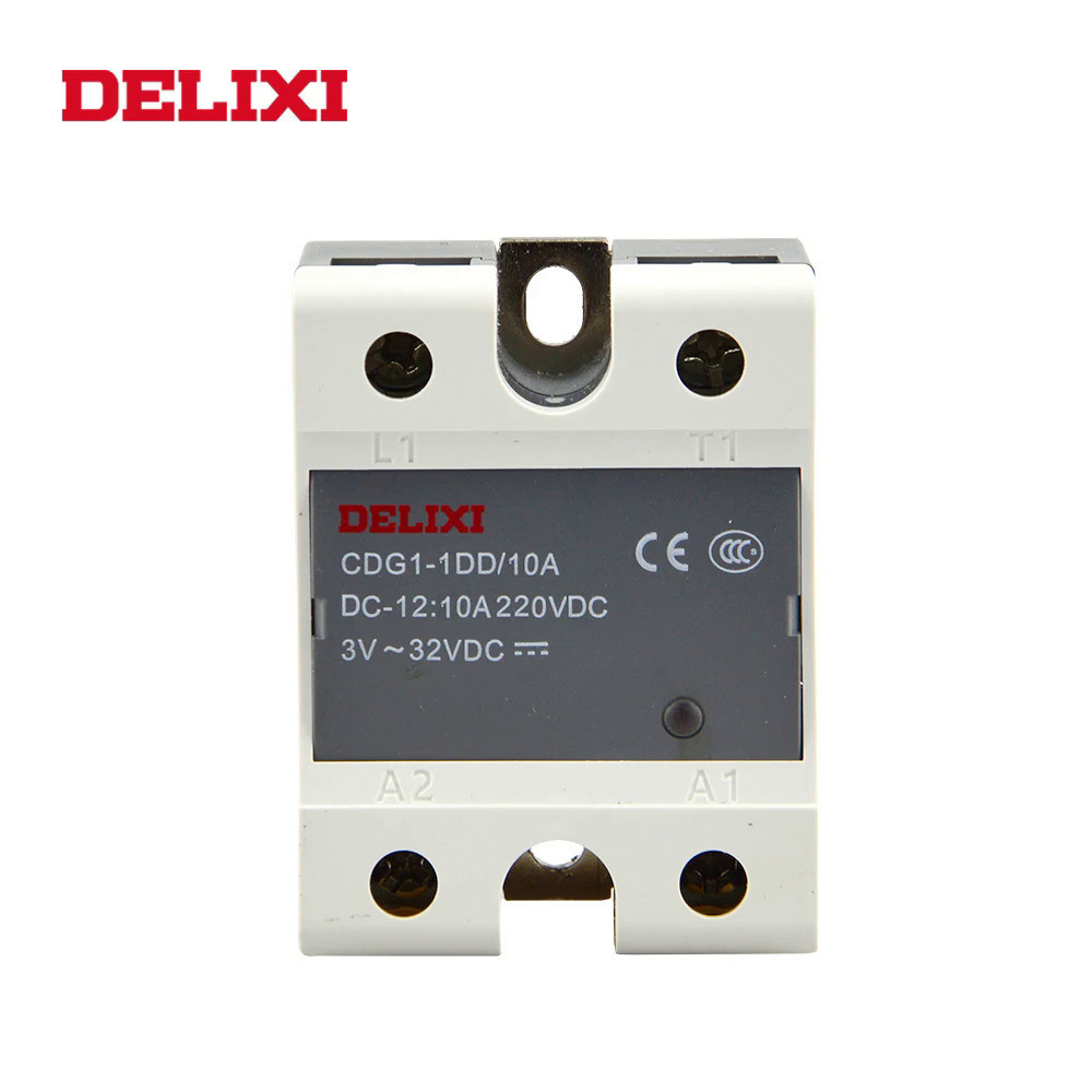 DELIXI Solid State Relay SSR- 40 60 80 DD 3-32V DC TO 12-220V DC SSR Single Phase DC Control DC ...