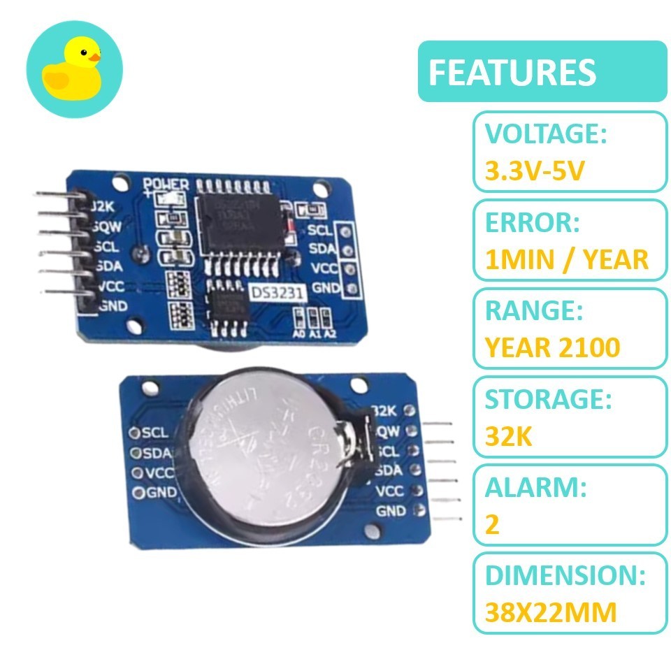 DS3231 AT24C32 High Accuracy Real Time Clock RTC Modules | Shopee Malaysia