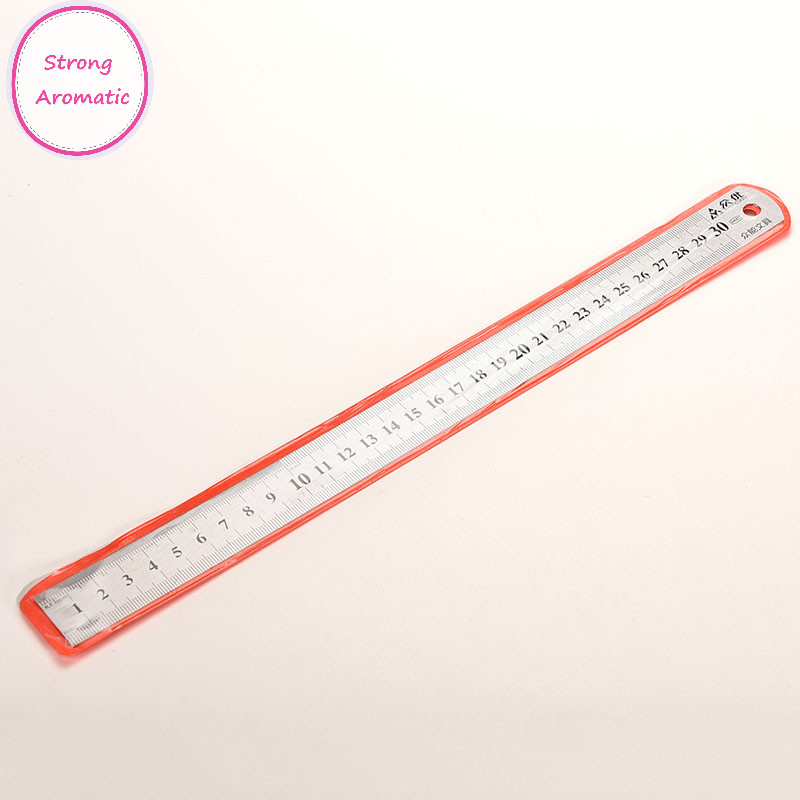 STRO 30cm Stainless Metal Ruler Metric Rule Precision Double Sided ...