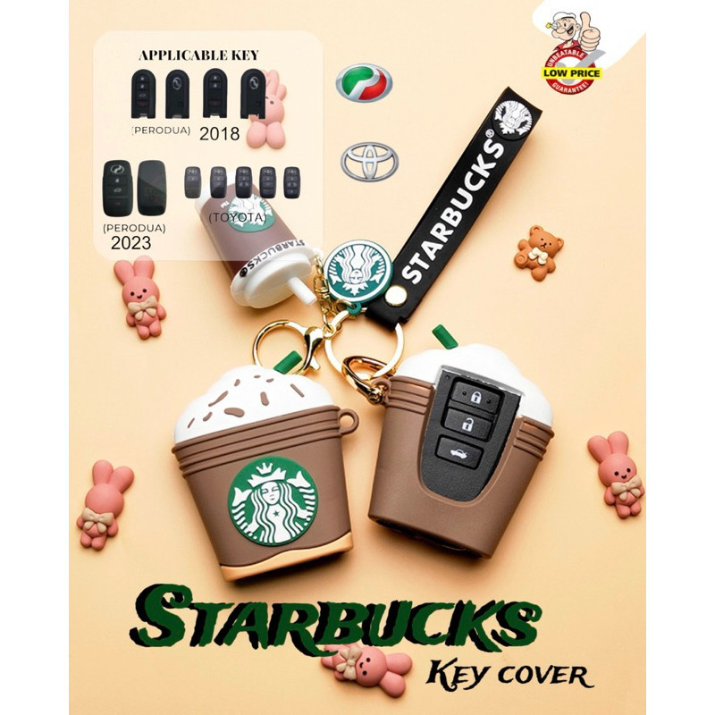 Perodua Toyota Car Alarm Remote Smart Keyless Cartoon Key Cover Sarung ...