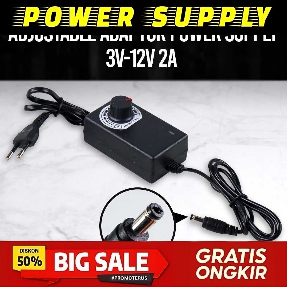 Power Supply Adjustable Adapter Converter DC 3V-12V 2A CCTV Router ...