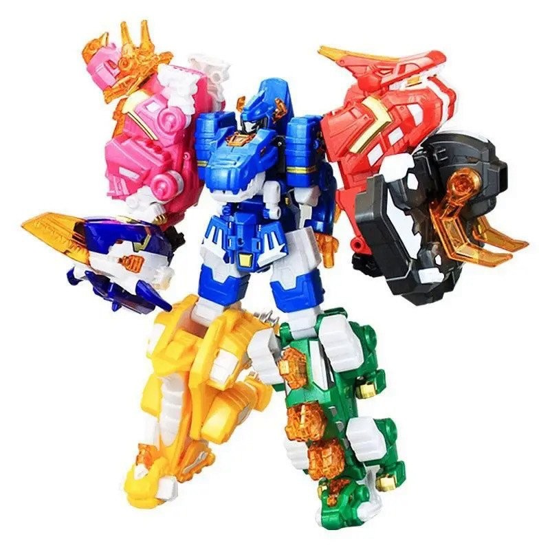 (Ready stock)7 in 1 mini force 2 Super Dino power transformation robot ...