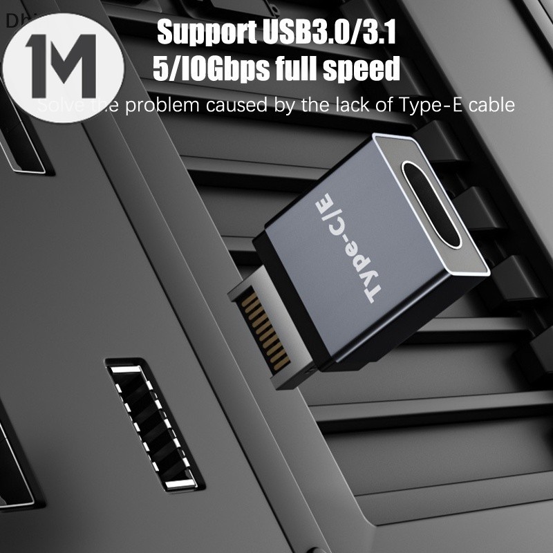 1M USB 3.1 Front Panel Header USB Type E To Type C Female Male Cable ...