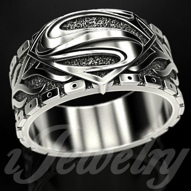 Superman Ring for Men, Super Power Men's Ring, Logo S Ring, Rider Ring ...