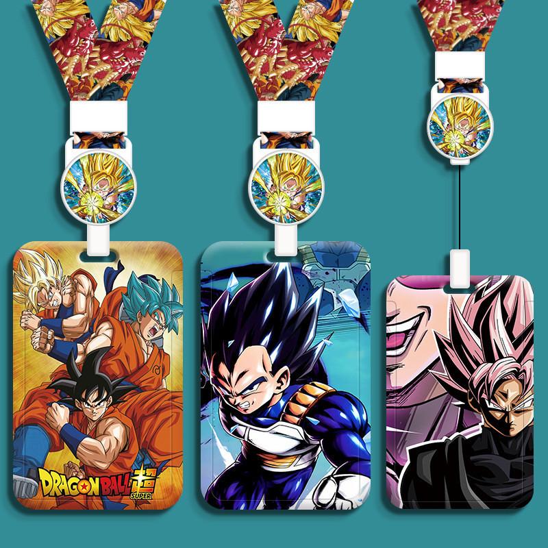 Dragon Ball Card Holder with Retractable Lanyard Transparent Case for ...