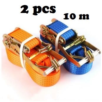 Original!! [2 Pcs] Rachet Tie Down Strap 2"x10M CARGO LASHING BELT ...