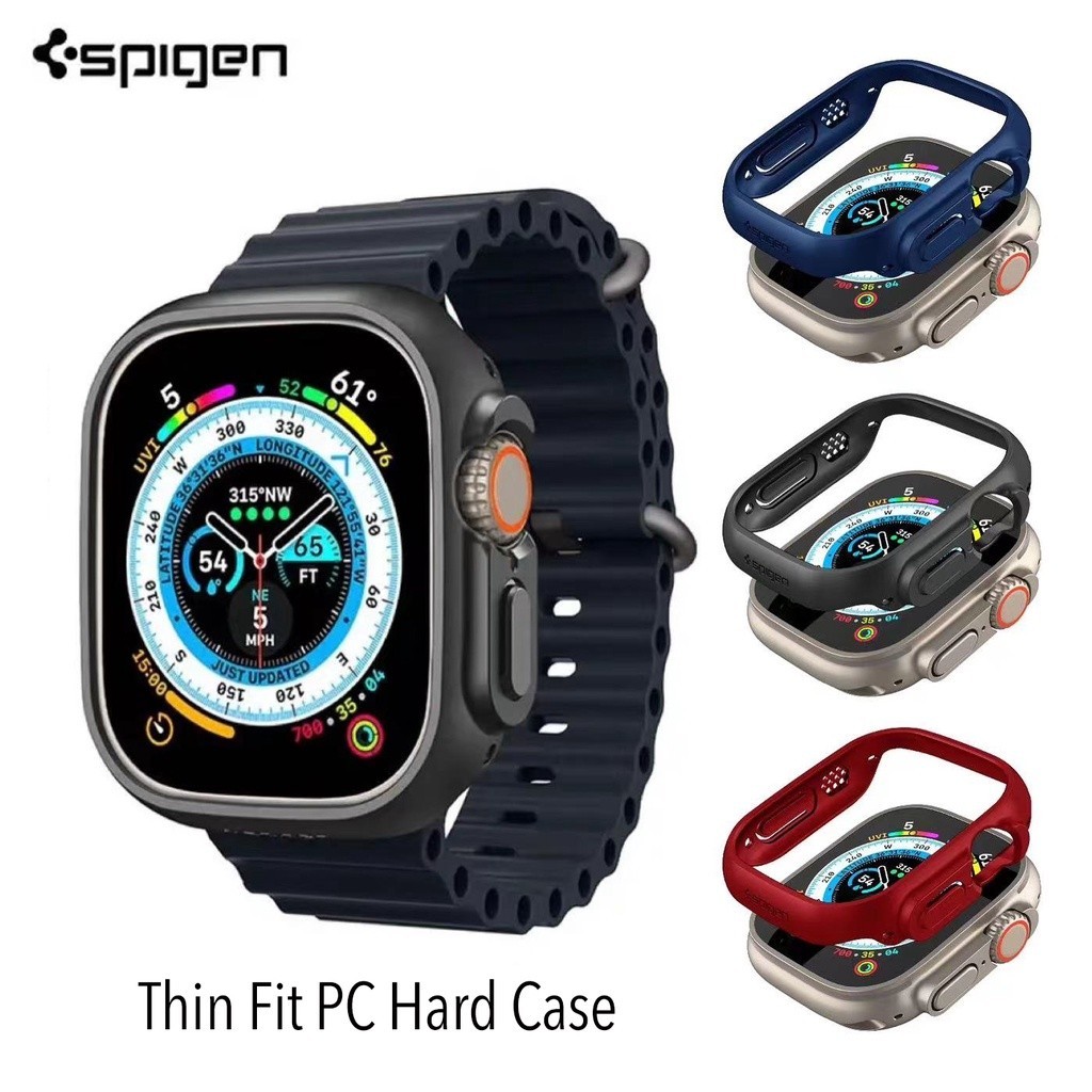 Spigen Thin Fit PC Hard Protective Case for Apple Watch Ultra 49mm 45mm ...