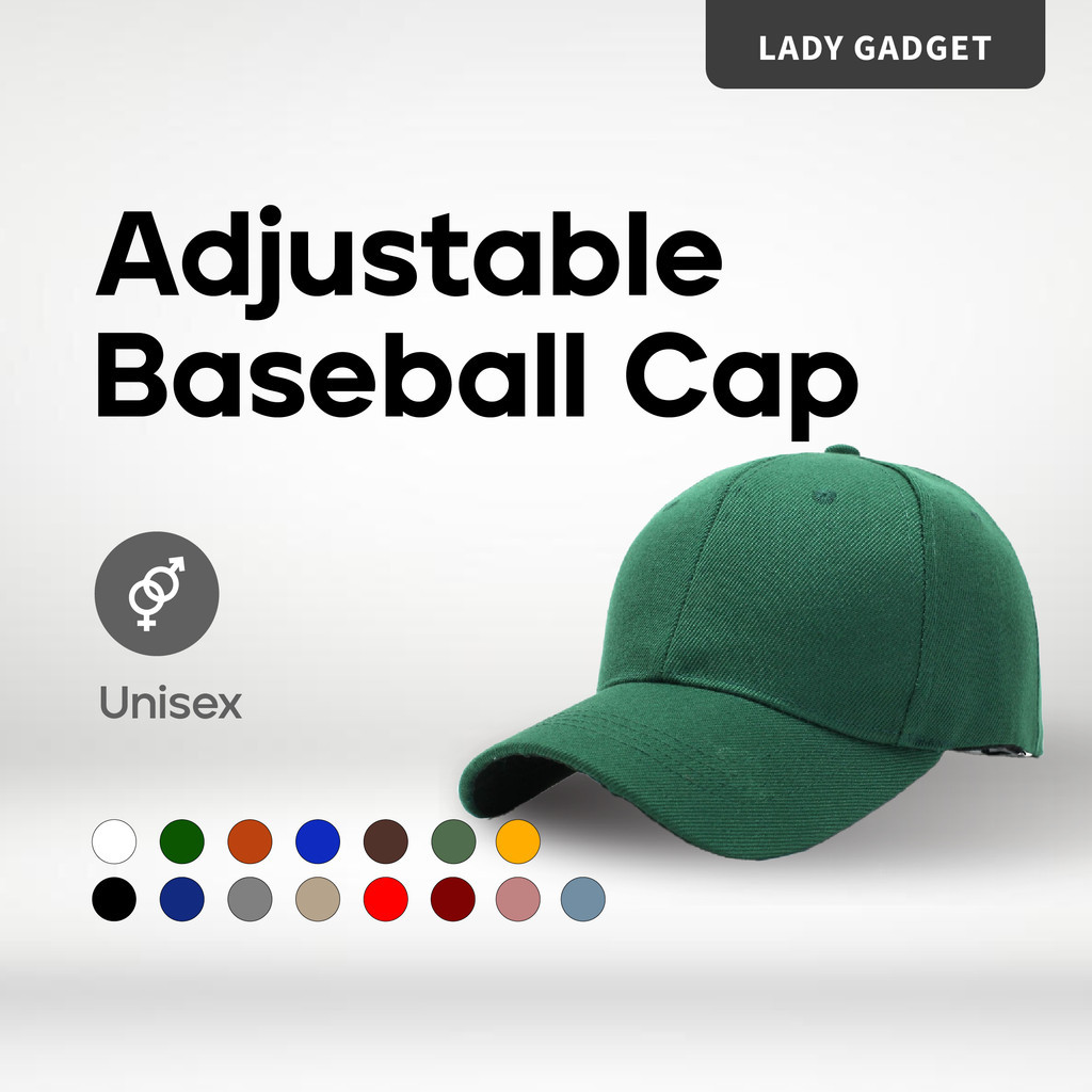[ New Stock ] Adjustable hat Casual Outdoor Plain Baseball Unisex Cap ...