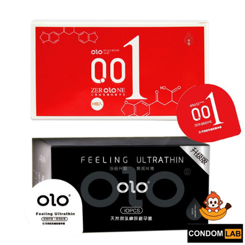 OLO 001 Condom Classic Ultra Thin Anatomic Long Lasting Dotted Hyaluronic Acid 10pcs/Box Kondom ...