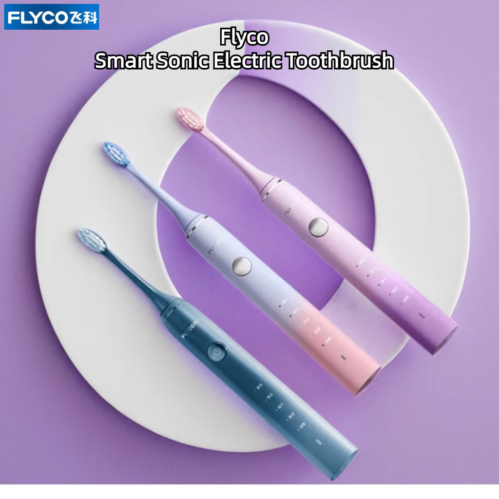 Flyco Smart Electric Toothbrush Sonic Electric Toothbrush FT7105 Soft Bristle USB Charging ...