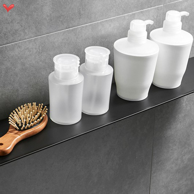 Wall Mounted Floating Metal Shelf Strip Black Bathroom Shelf Wall Mount ...