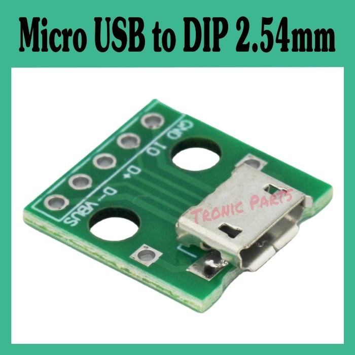 Micro USB to DIP 2.54mm 5pin Female Adapter Connector PCB Converter 5P ...