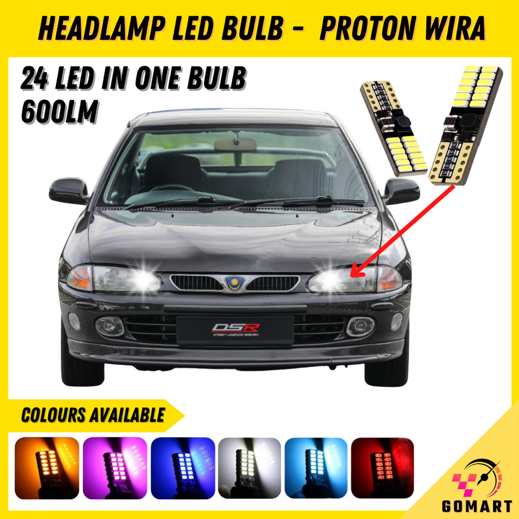PROTON WIRA LOW BEAM HEADLIGHT T10 LED BULB Small Headlamp Mentol Lampu ...