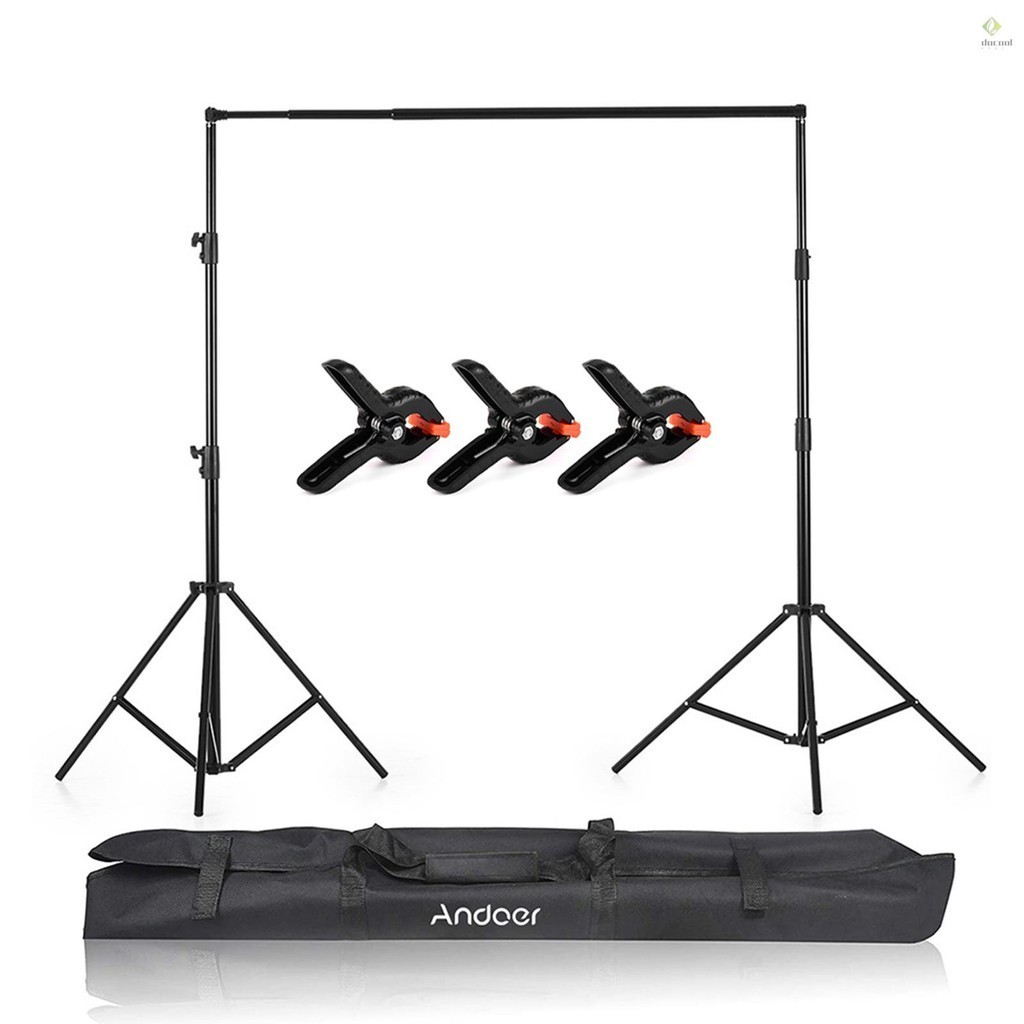 Andoer 2.8 * 3m/9.2 * 10ft Studio Backdrop Stand Bracket Aluminum Alloy ...