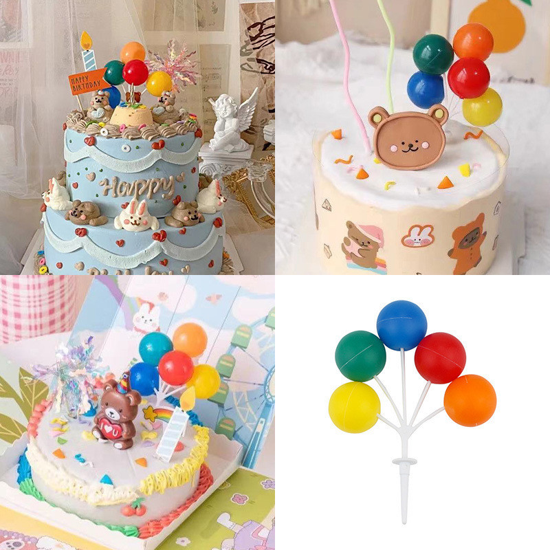 Colorful Balloon Cake Topper Cake Topper Balloon Shape Cake Decoration ...