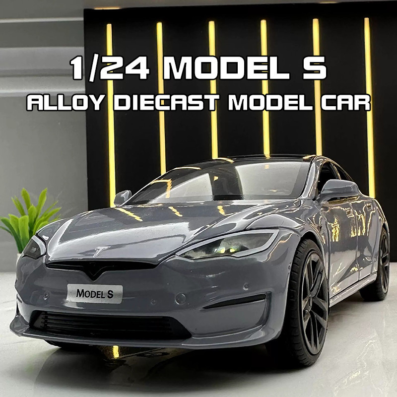 Miniatures 1:24 Tesla Model 3/X/S/Y Simulation Alloy Metal Diecast ...