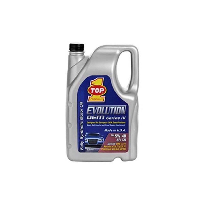 18746 Top 1 Evolution 5W-40 Fully Synthetic Engine Oil (4 liter ...