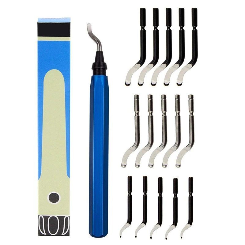 Handle Burr Metal Repair Deburring Tool Kit 15pc Router Bit Rotary ...