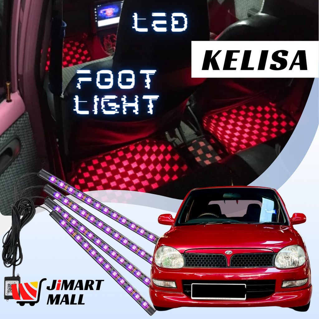 KELISA LED AMBIENT LIGHT Foot Floor Light Lampu Kaki Kereta RGB ...