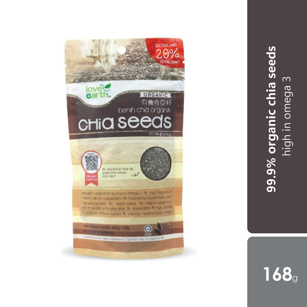 Love Earth Chia Seeds 168g | Shopee Malaysia