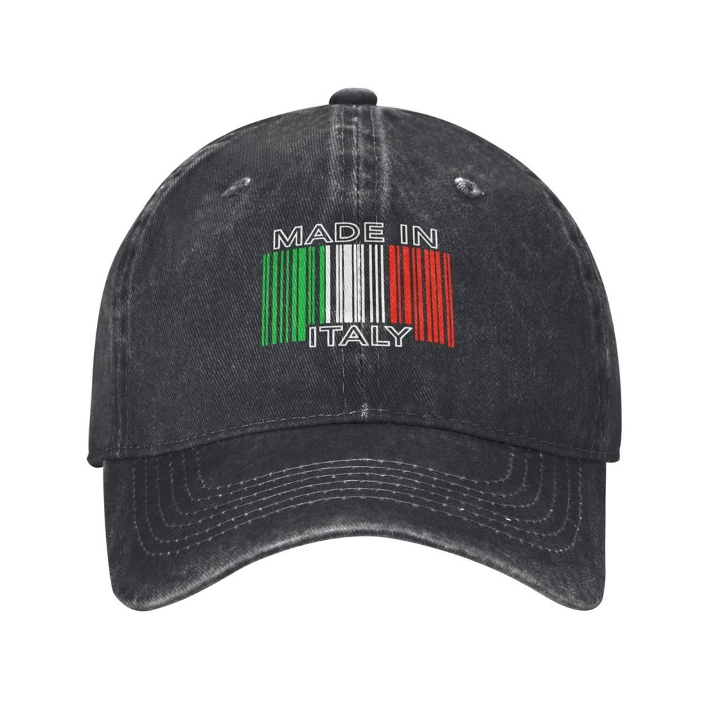 Made In Italy Barcode Italian Flag Italian Humor Casquette Adjustable ...