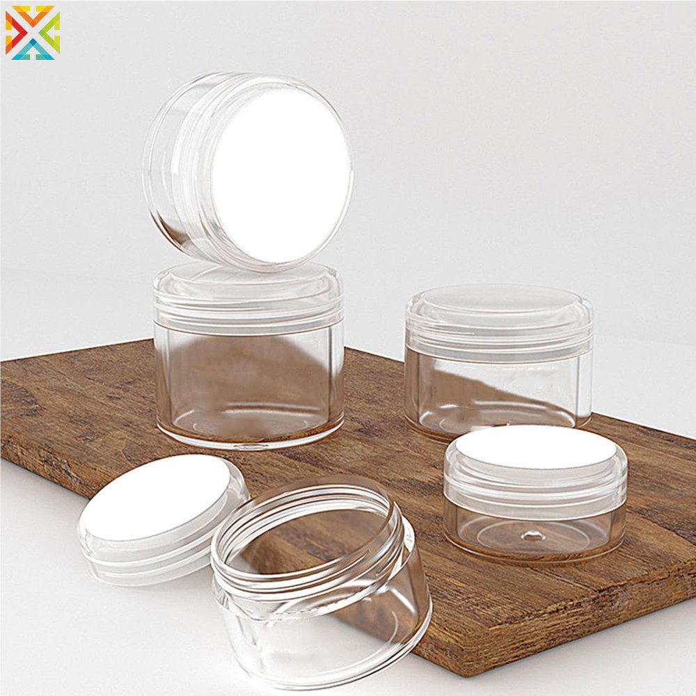 3g/5g/10g/15g/20g Plastic Transparent Empty Makeup Jar Pot Refillable ...