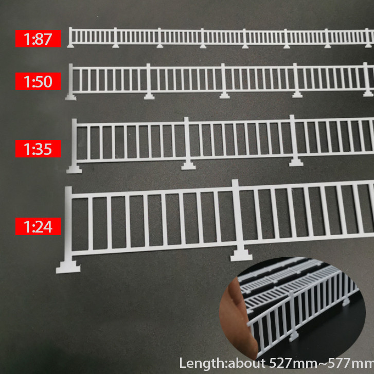Pz: 1:87/50/35/24 Scale Railing Model ABS Guardrail Fence Materials Diy ...