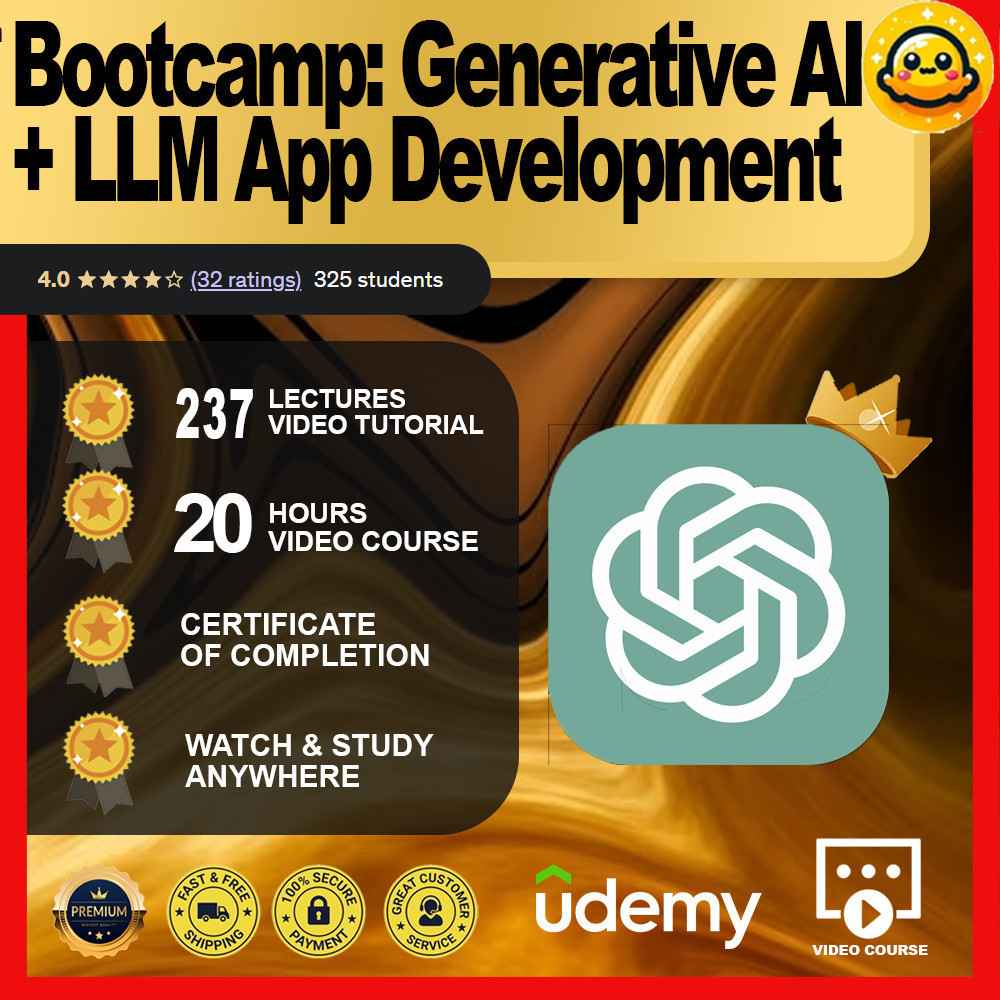 [Video Course]2024 Bootcamp: Generative AI + LLM App Development ...