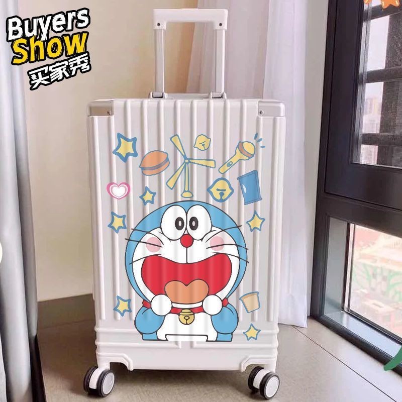 Cartoon Cute Doraemon Luggage Sticker Waterproof Suitcase Trolley Wall ...