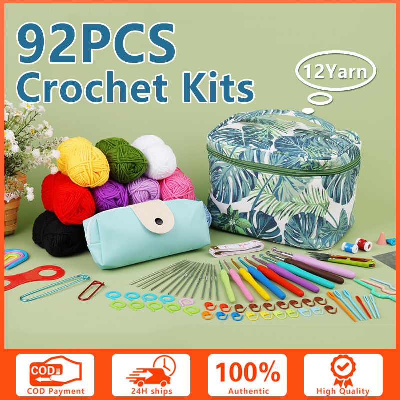 【2024 New】Beginner Crochet Kit For Adults Knitting Starter Kit Adults ...