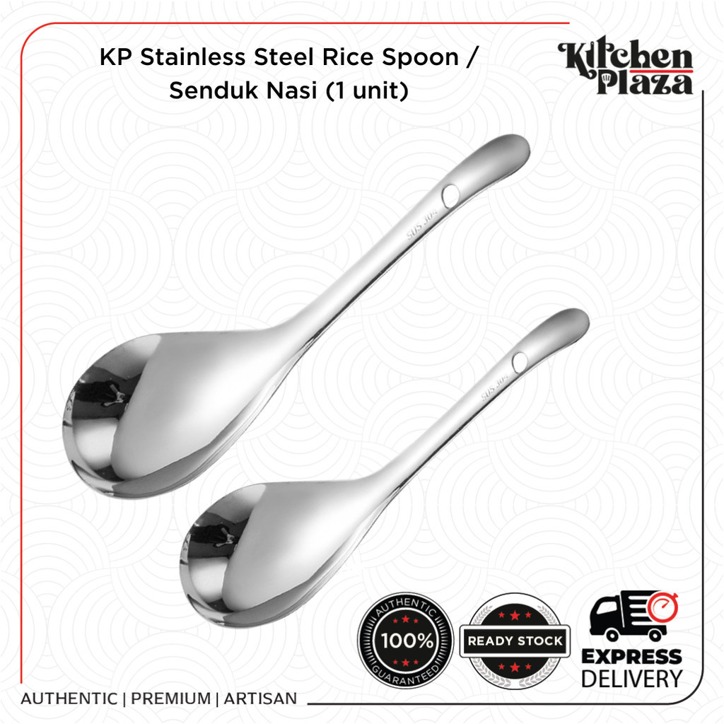 KP Stainless Steel Rice Spoon / Senduk Nasi (1 unit) | Shopee Malaysia