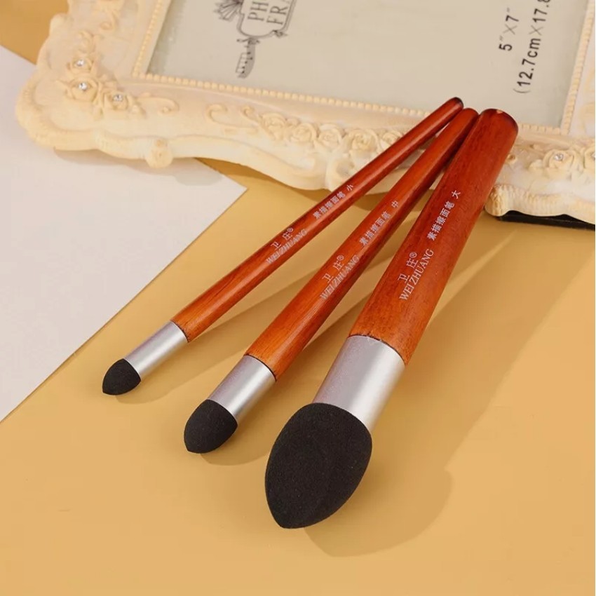 3Pcs Artist Blending Sponge Pen Washable Sketch Rubbing Sponge Brush ...
