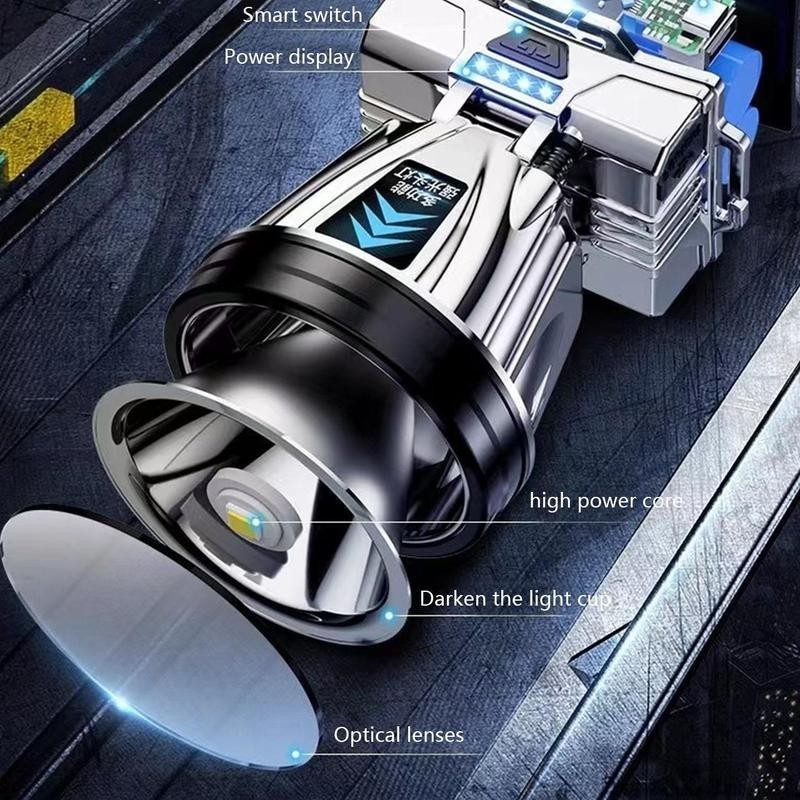 [Ready stock] Head-worn headlamp rechargeable spotlight waterproof high ...